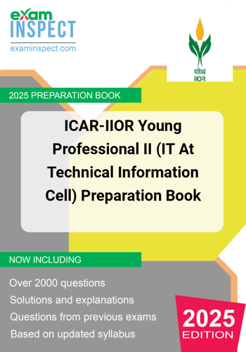 Buy ICAR-IIOR Young Professional II (IT At Technical Information Cell ...