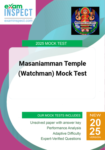 Buy Masaniamman Temple (Watchman) Mock Test 2025 Edition - JET Exam ...
