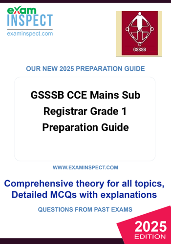 GSSSB CCE Mains Sub Registrar Grade 1 Preparation Guide - JET Exam Publication