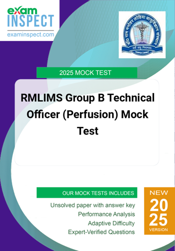 Buy RMLIMS Group B Technical Officer (Perfusion) Mock Test 2025 Edition ...