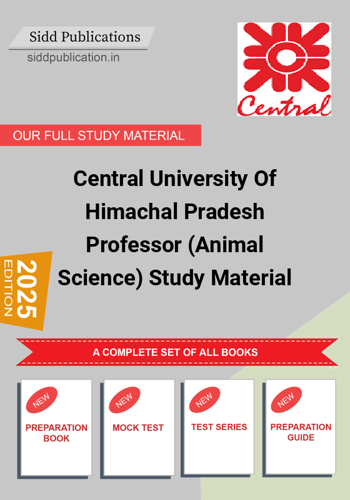 Central University Of Himachal Pradesh Professor (Animal Science) Study ...